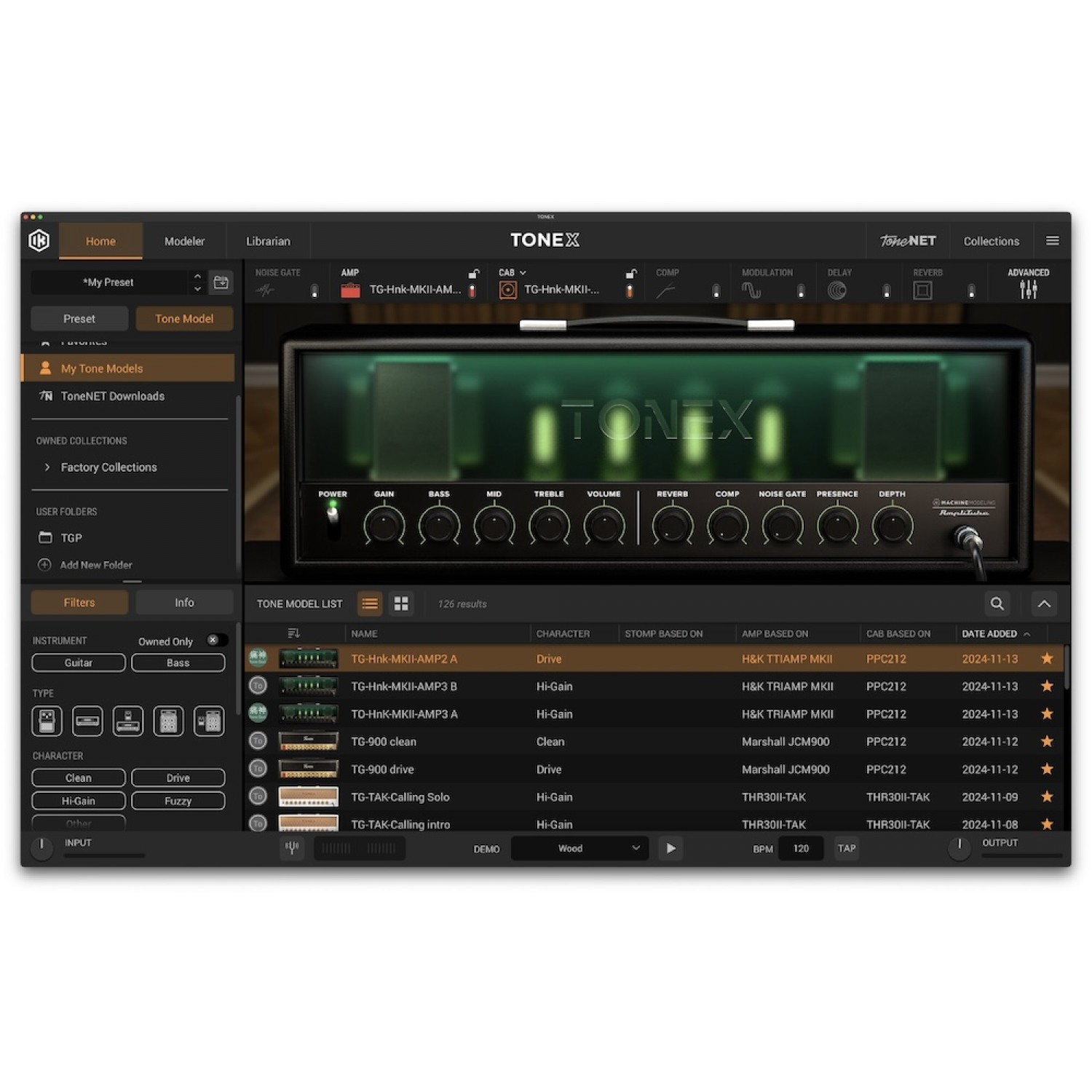 TONE GOD 痛神 TONEX 精選音箱音色軟體大禮包