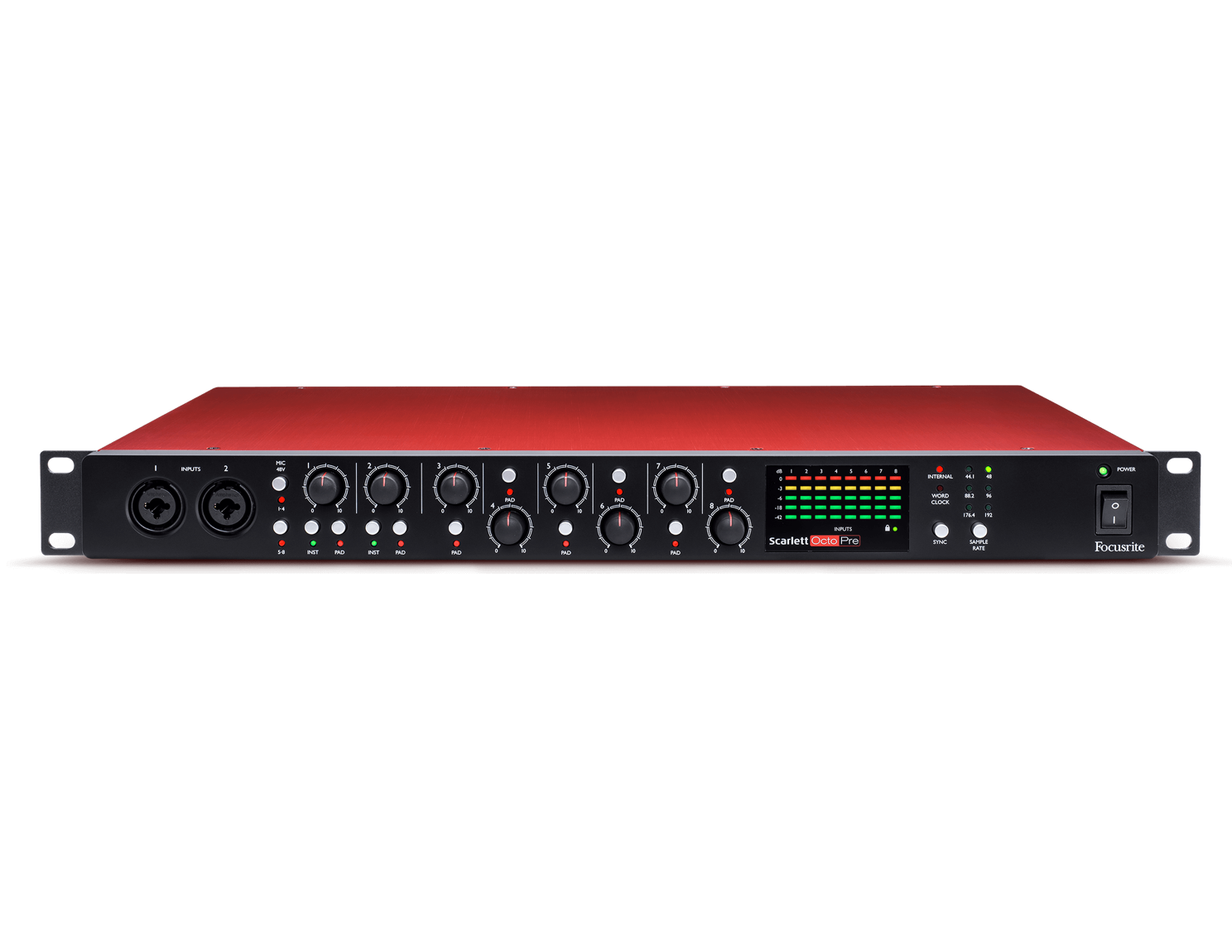 Focusrite Scarlett OctoPre 8頻道麥克風前級音頻處理器