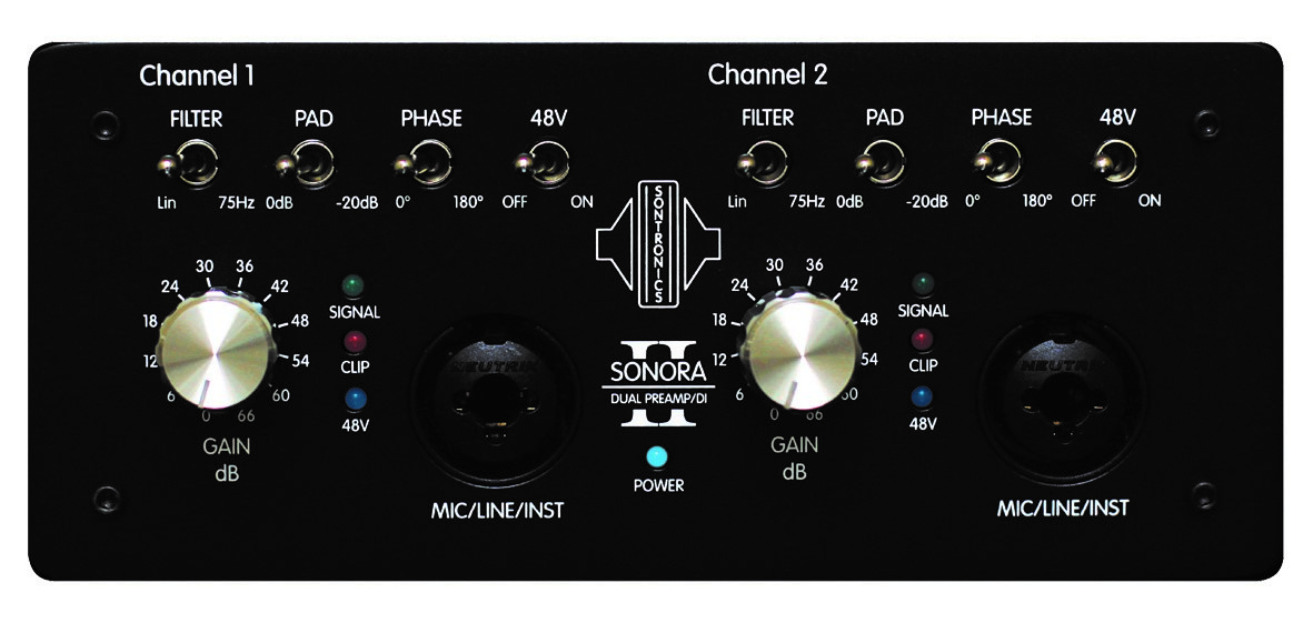 Sontronics Sonora 2 英國製雙頻道麥克風前級放大器