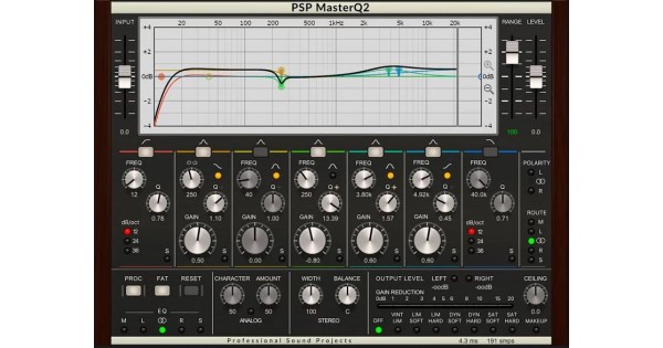 PSP Audioware MasterQ2 EQ 效果器 Plugin (序號下載版)