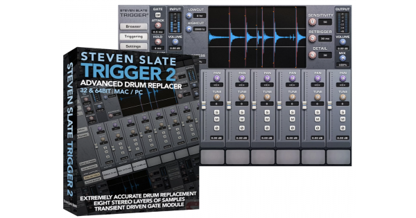 Steven Slate Drums TRIGGER 2 Platinum 爵士鼓音色更換效果器(序號下載版)